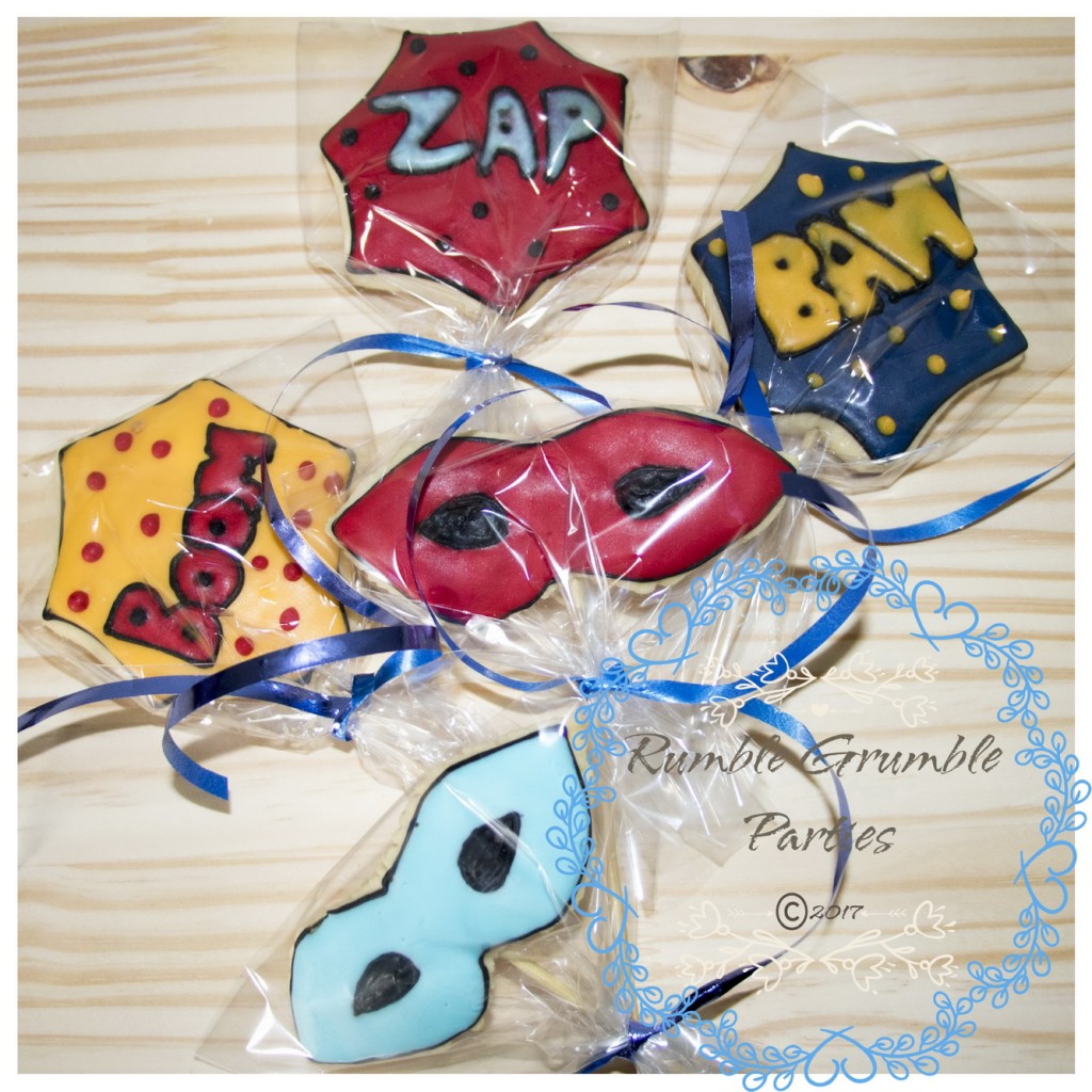 Superhero Art Cookies – Rumble Grumble Parties